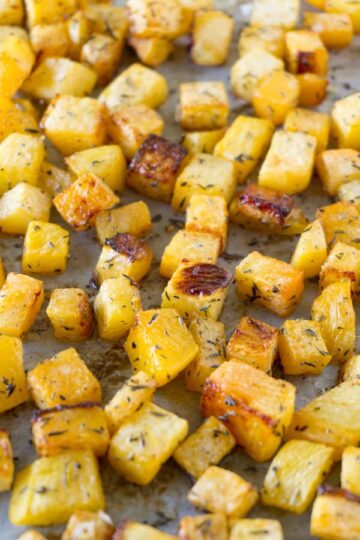 Oven roasted rutabaga recipe (Keto & Paleo & Gluten-free) - Here To Cook