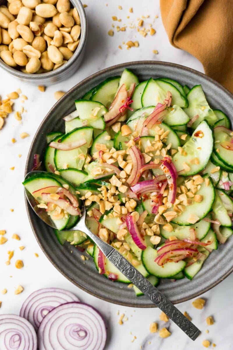 Keto cucumber salad - Here To Cook