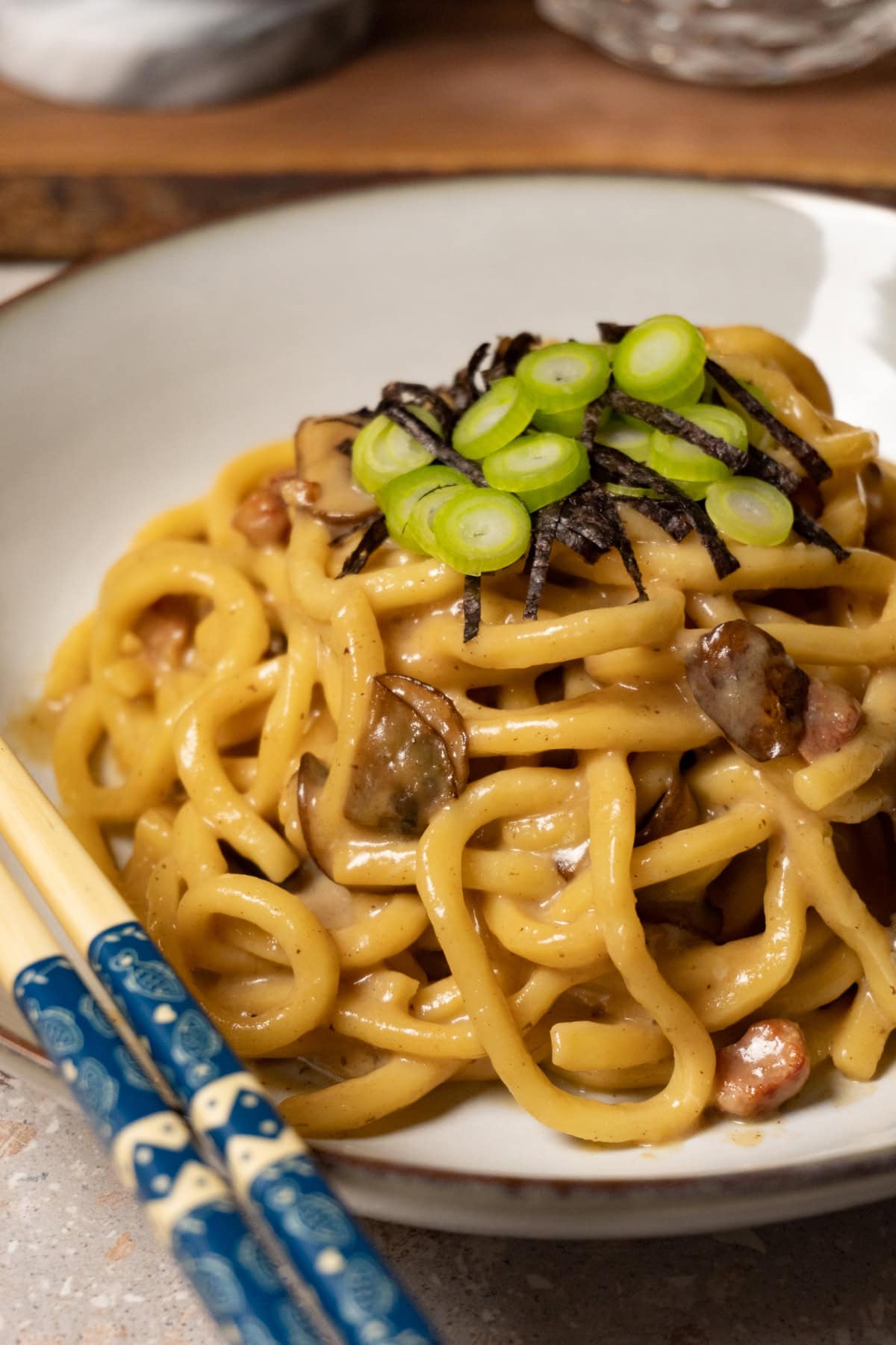 Creamy udon noodles - Here To Cook